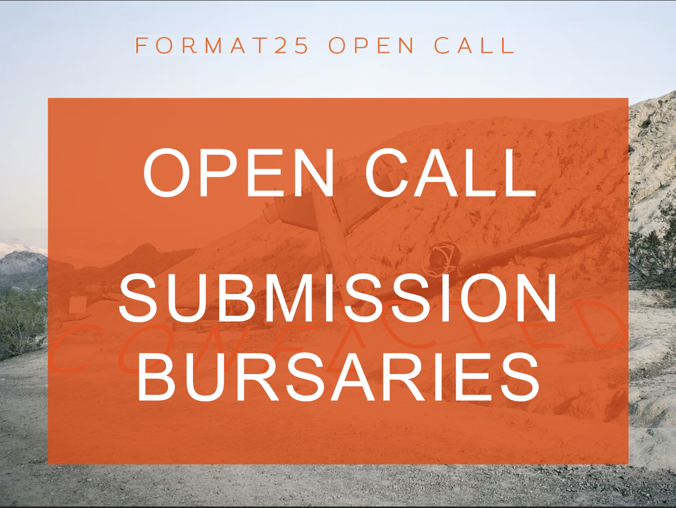 FORMAT: FORMAT25 Open Call Submission Bursary | Redeye